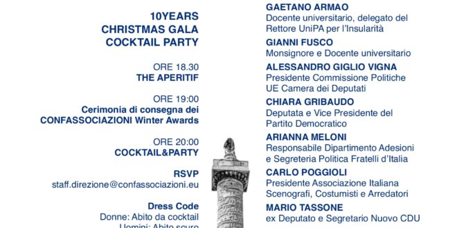 COCKTAIL DI GALA DI CONFASSOCIAZIONI_WINTER EDITION - Confassociazioni
